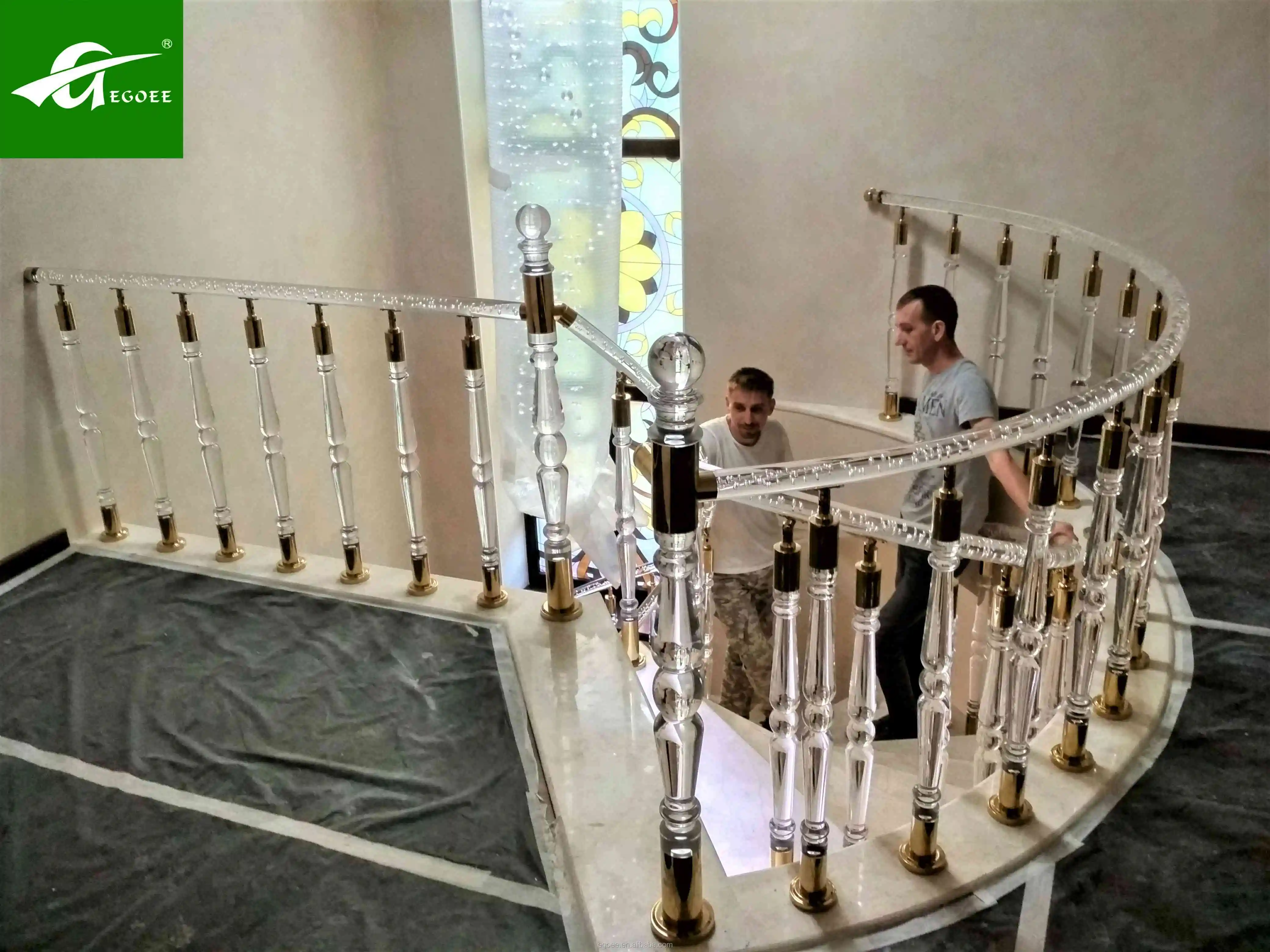 Acrylic Stair Railing - Crystal Handrail for Safety & Style