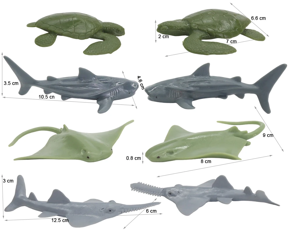 Befly Model Mini Deep Ocean Figure Set Plastic Solid Sea Animal Toy ...