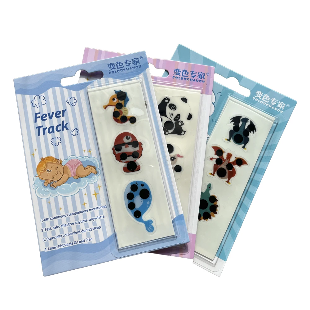 Blister Packaging Cartoon Forehead Temperature Sticker Baby Lcd ...