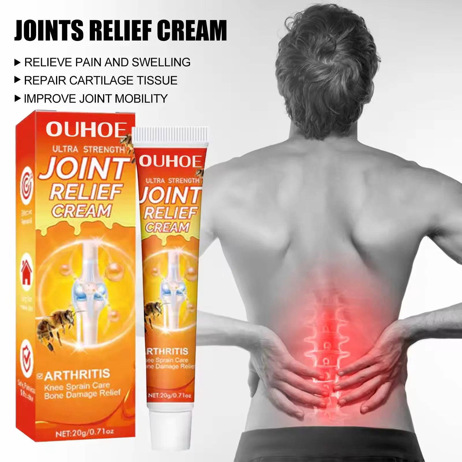 Synovial Meniscus Pain Soothing Cream Effusion Knee Joint Shoulder Neck ...