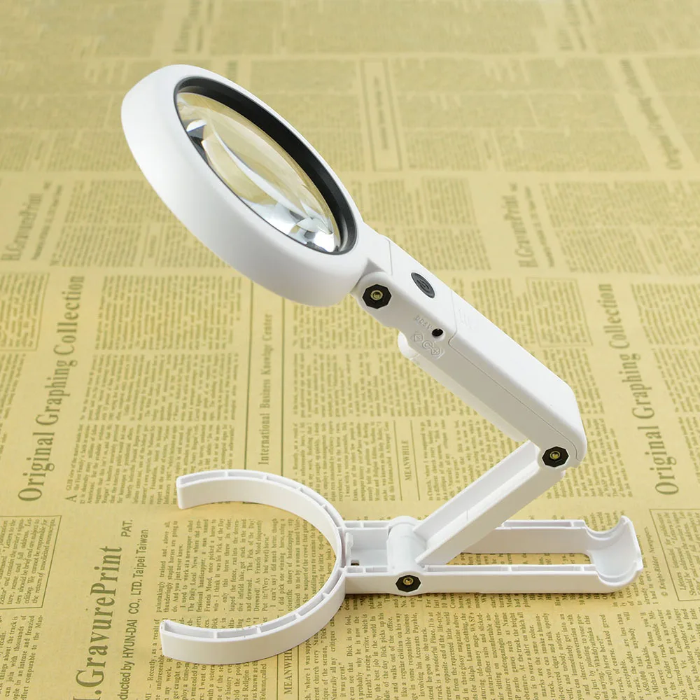 NO.FS75RC LED Magnifier - Dual Use 5X 8X Magnifying Glass