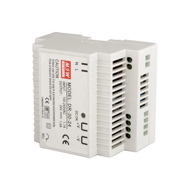Din Rail Mount 30w 24v Dc Power Supply Single Phase Din Rail Power ...