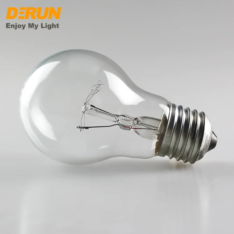 220v E27 100w A60 Clear Glass Electric Filament Lights Incandescent ...