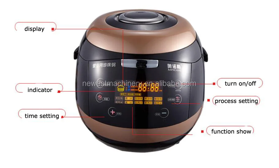 5l Big Pot Tapioca Pearl Boiler Pot,Electrical Bubble Tea Pearls Sago ...