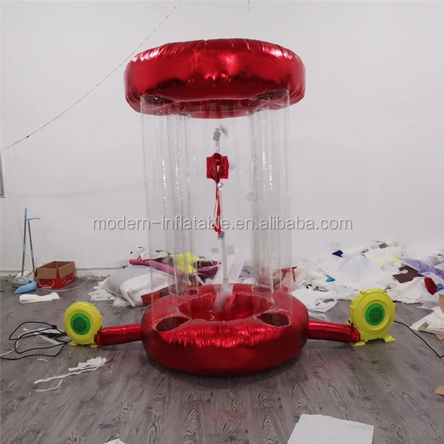Inflatable Cube Cash Money Catching Grab Machine Booth for Sale