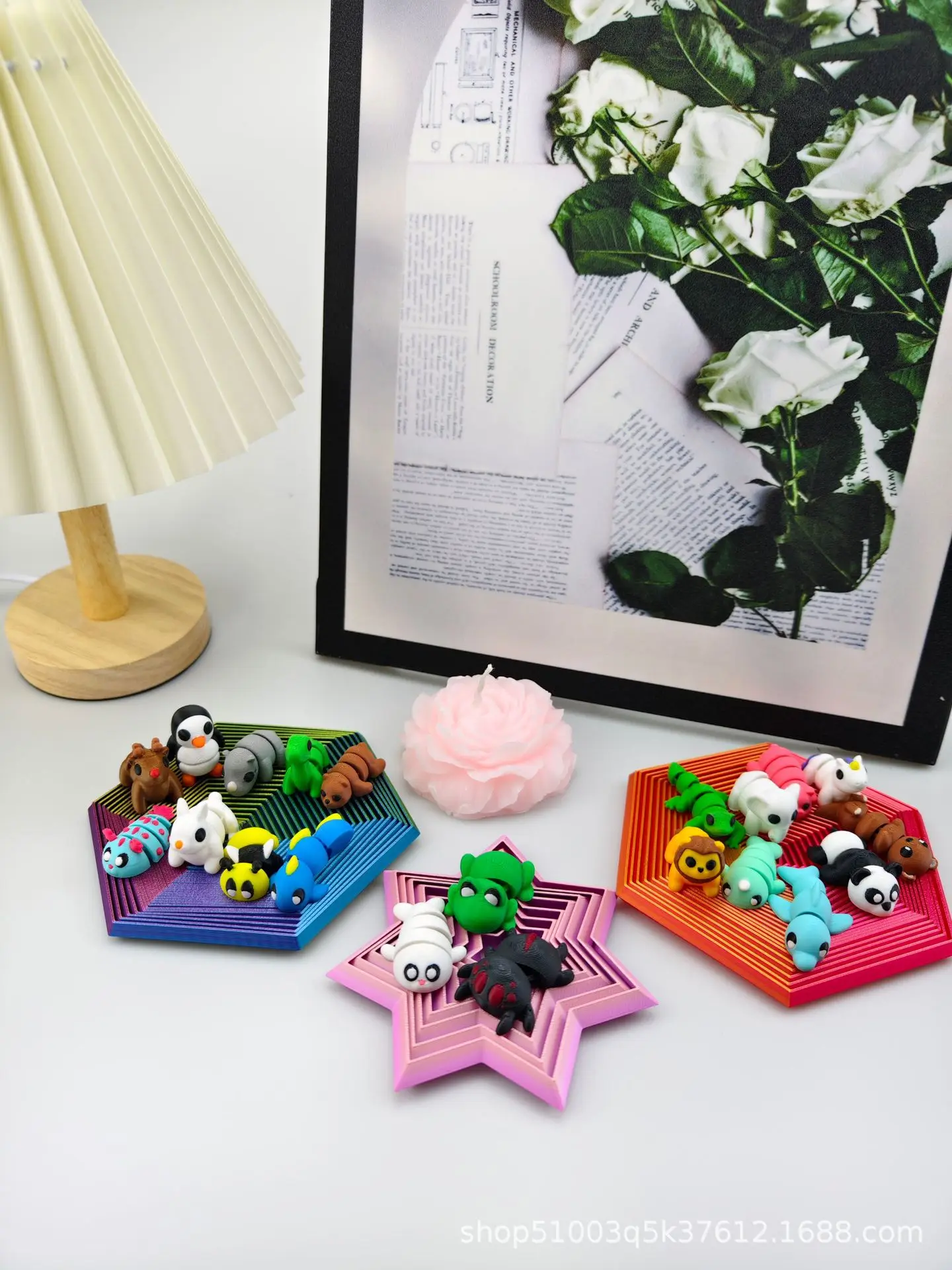 Popular for Amazon Mini 3D Printed Small Animal Collection Multi-Colour ...