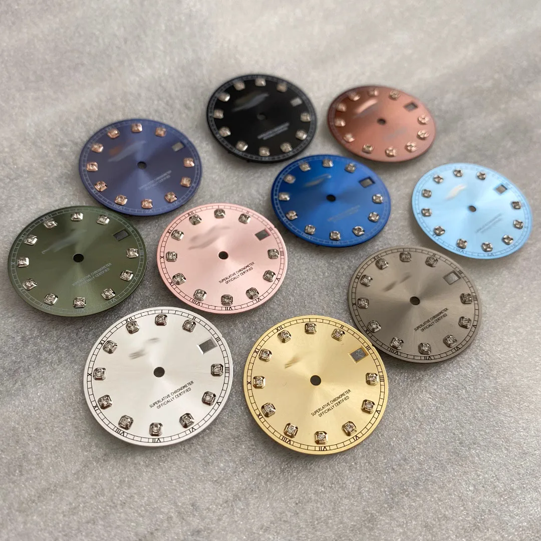 New Diary Dial with 28.5mm Sun Grain Diamond 4R35 Modified Font ...