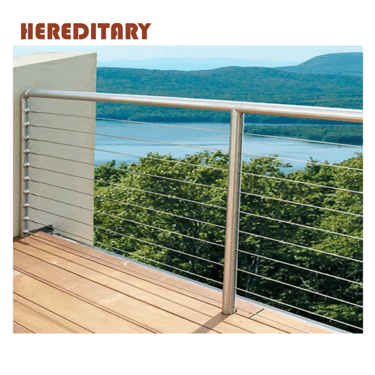 Side Mount Stainless Steel Stair Railing Post Cable Railing - Buy Side ...