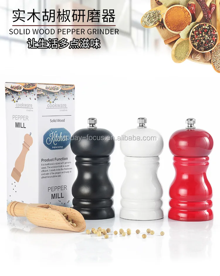 2024 New Arrivals Rubber Solid Wood Pu Baking Varnish Manual Pepper ...