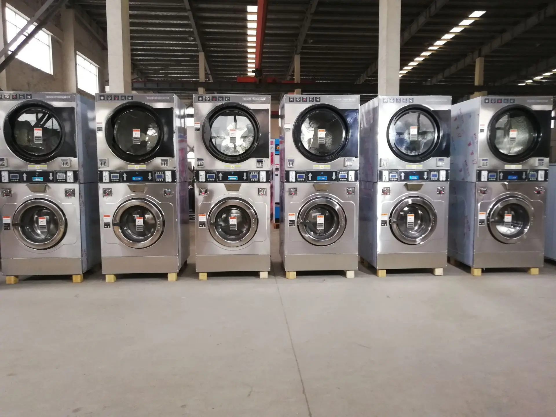 12kg 16kg 22kg Stainless Steel Laundry Automatic Token or Coin Operated ...