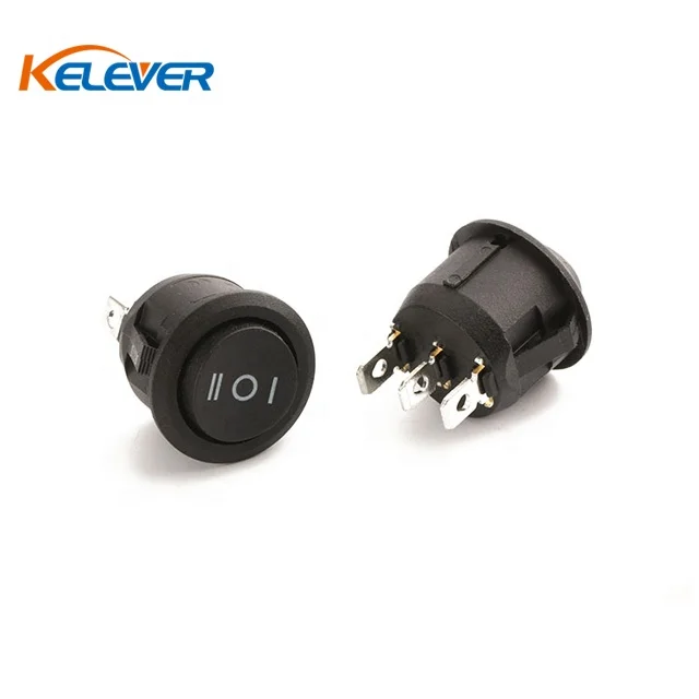 220V on-off Round Type Rocker Switch with Light - 10000 Cycles