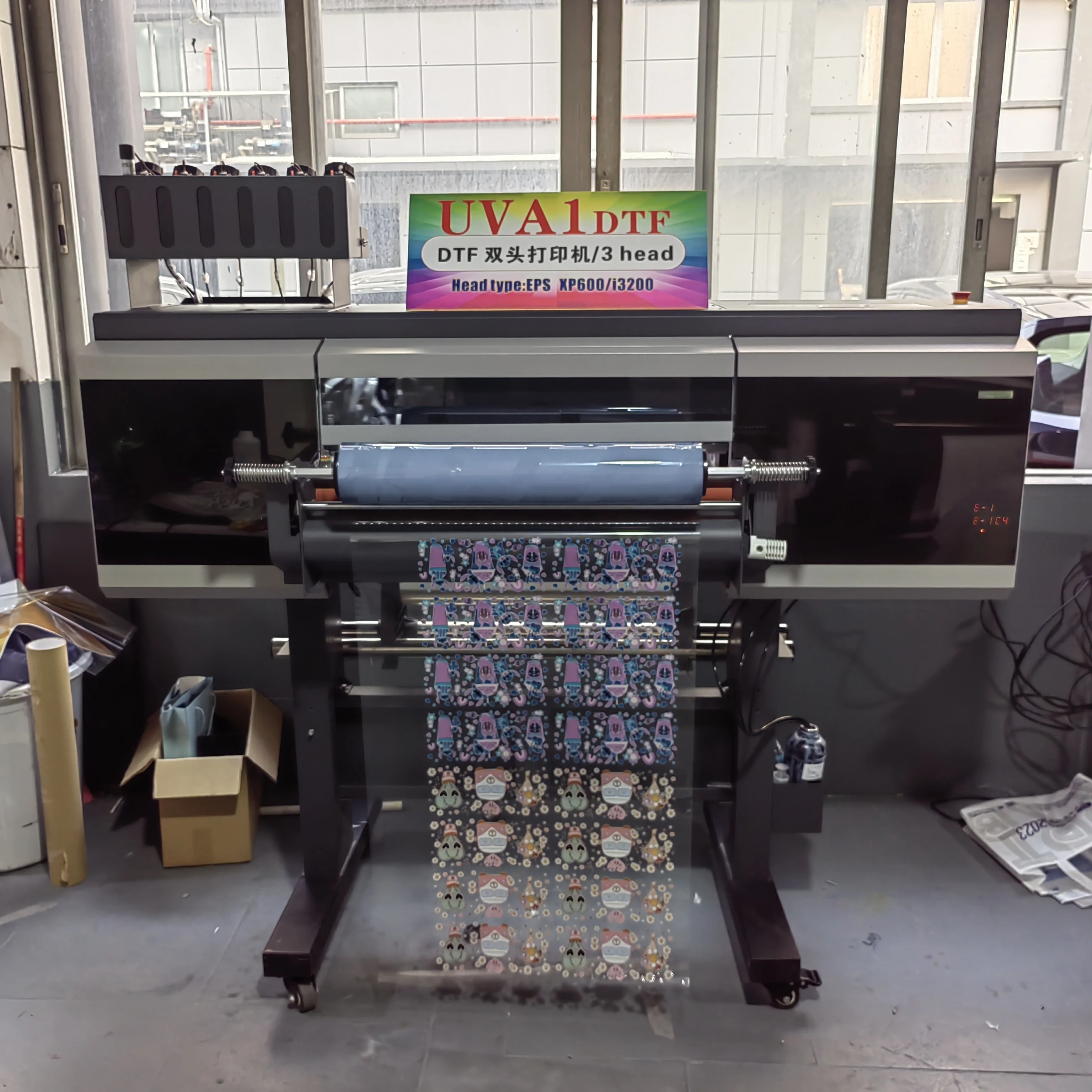 High Quality UV DTF Printer - 3 Head Roll to Roll Machine