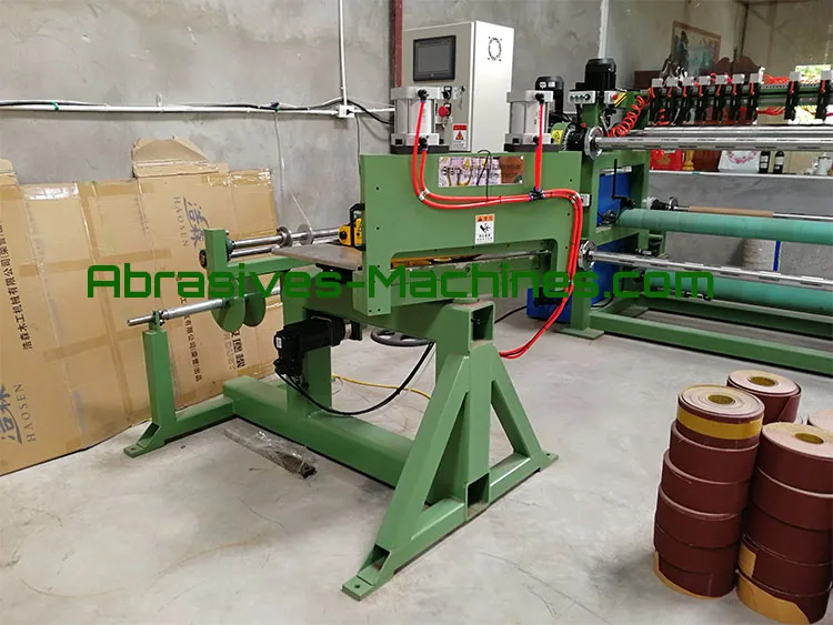 Sandpaper Abrasive Jumbo Roll Slitter - Precision Cutting