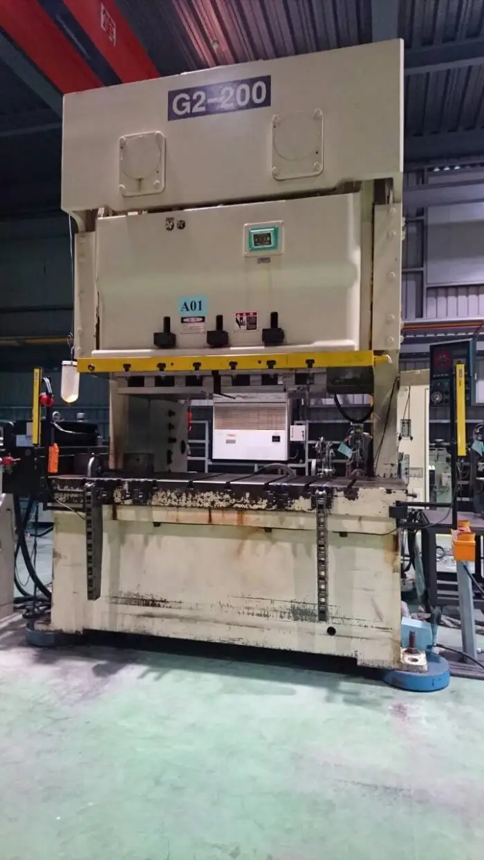 Chin Fong G2-200 200Ton C-Frame Pneumatic Double Crank Power Press ...