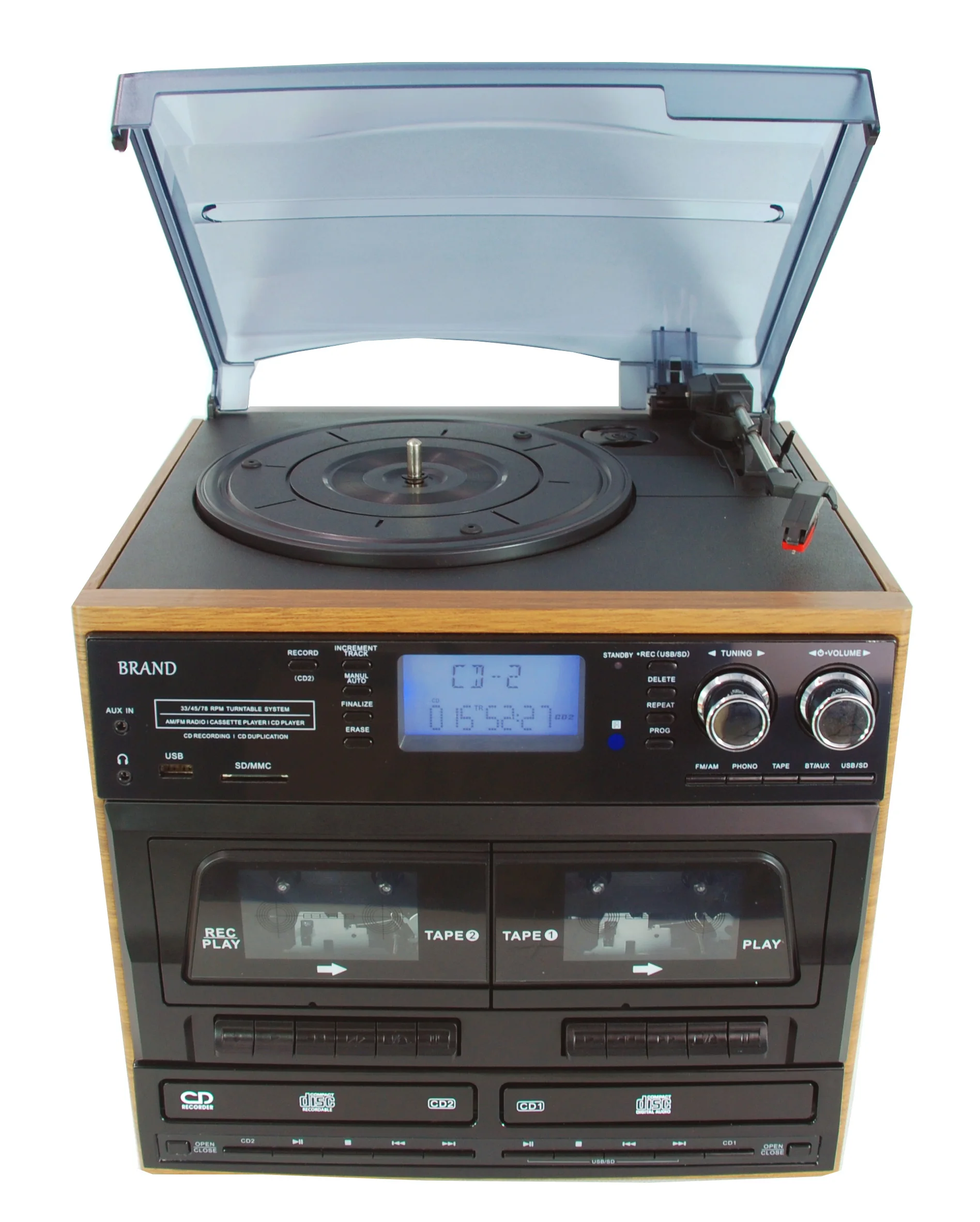 Retro Vinyl Multifunction Record Player Turntable Phonograph - Buy ...