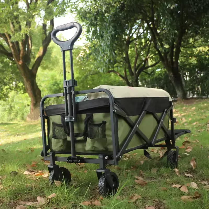 Custom Portable Foldable Wagon Wheel Large Capacity Folding Trolley ...