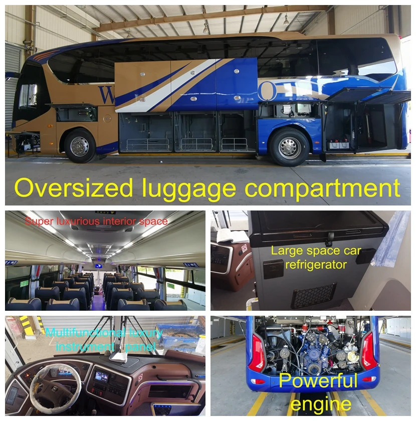 2021 12m New Long Distance Coach Bus 60 Seater Diesel Bus