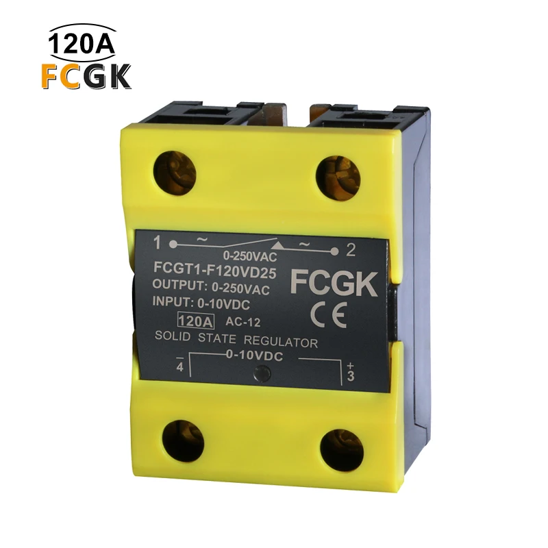 Single Phase Ssr Relay 0-10v Relay 0-250vac Solid State Relay 120a ...