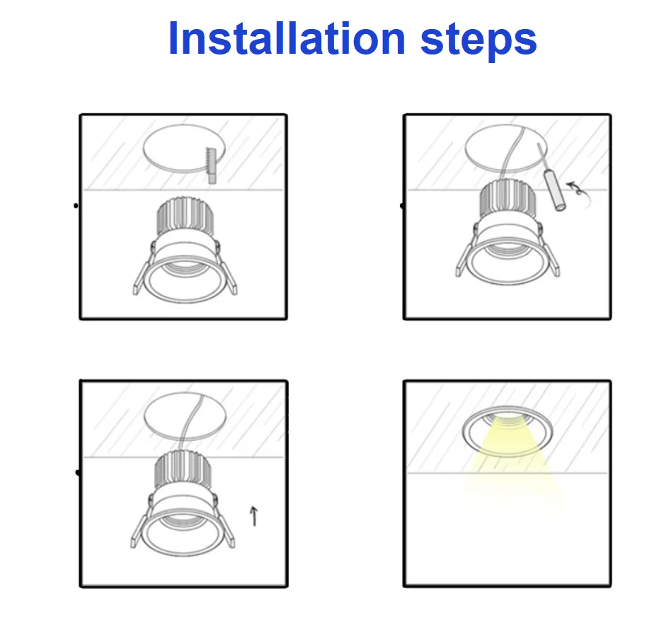 Sehon 24vdc Pwm Cct Tunable Led Downlight 10w - Buy 10w Downlight ...