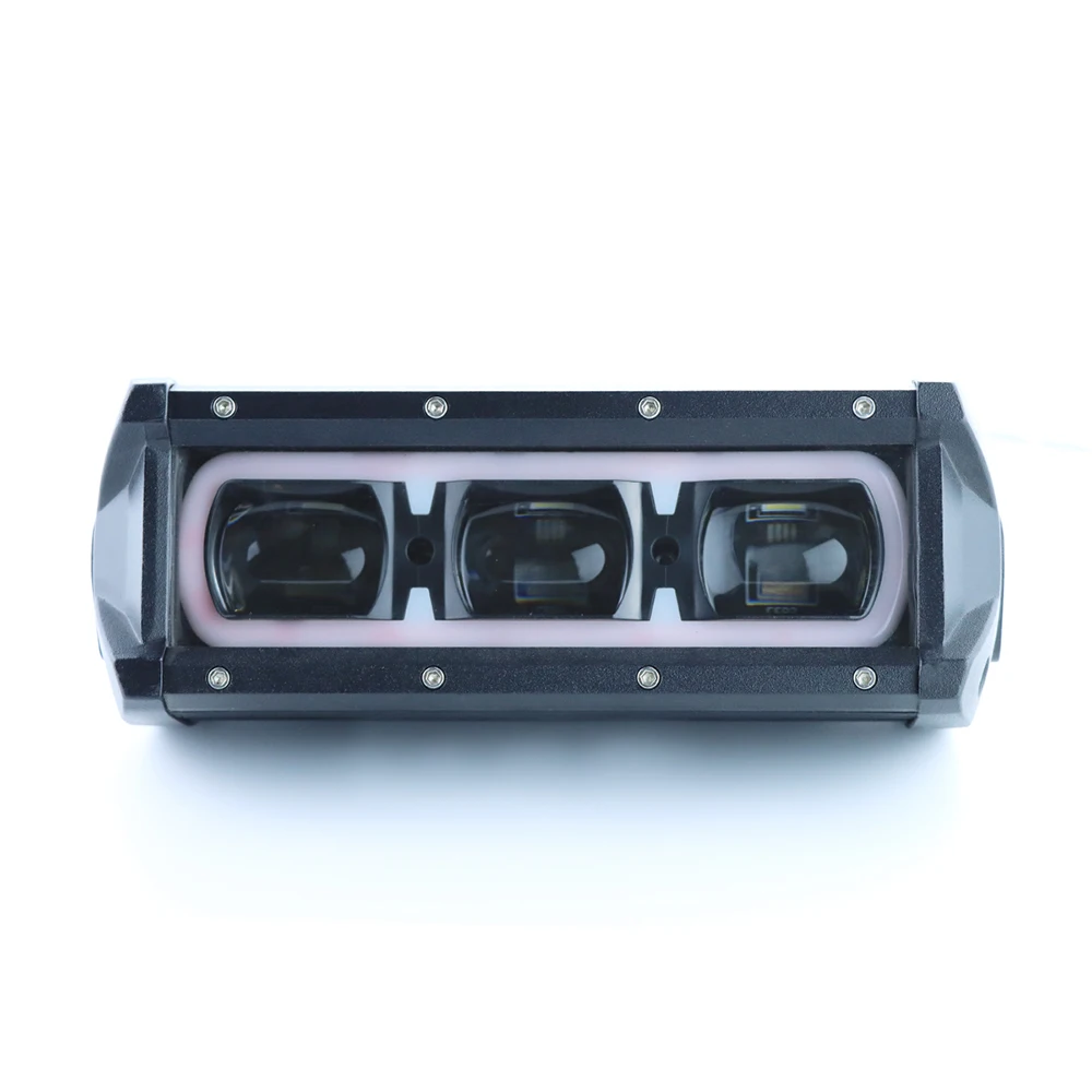 New Super Bright 6d Driving Beam 8 Inch Led Light Bar 45w With Amber ...