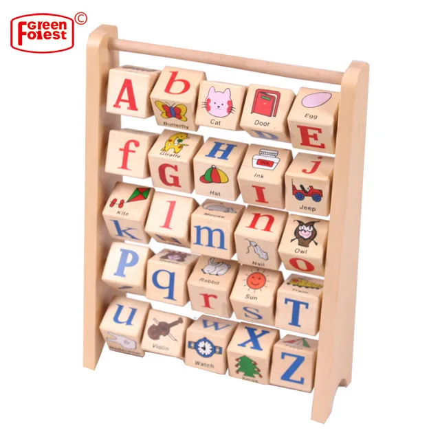 Alphabet Rack Wood Toy learning toy Alphabet Rack | wooden toy factory ...