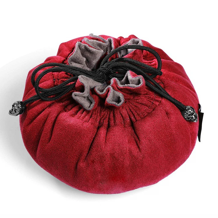 Custom Multicolor Large Capacity Dice Bag With Pocket - Buy Velvet Dice ...