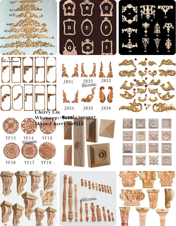 Decorative Corner Frame Furniture Moulding Wood Inlays Strips - Buy ...