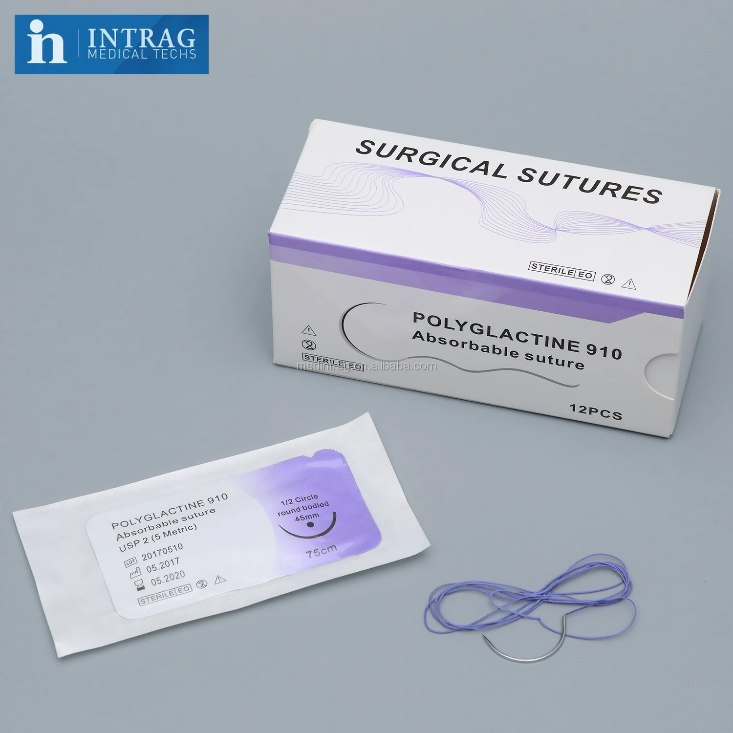 Absorbable Pga Surgical Suture - Buy Pga Suture,Pod Suture,Absorbable ...