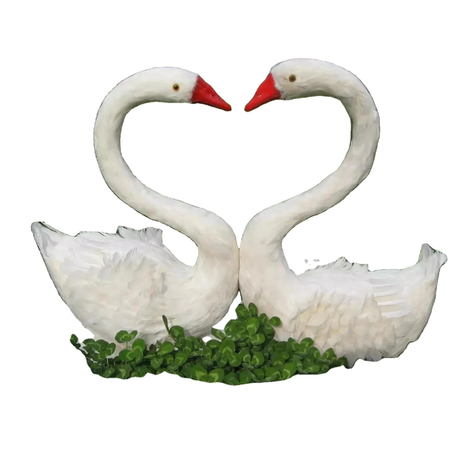 Simulated Swan Specimen Venue Layout Wedding Props Window Decoration ...