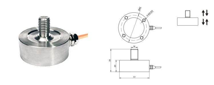 GML665 Subminiature Threaded force Button Load Cell Pancake force sensor 5T| Alibaba.com