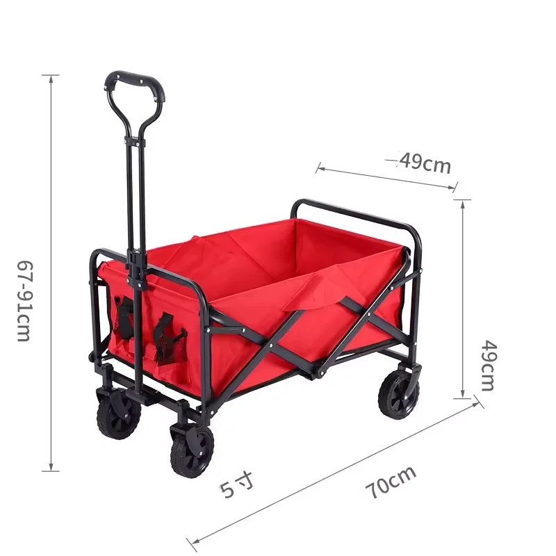 Mini Camping Trolley Folding Carts Foldable Wagon Camping Wagon ...