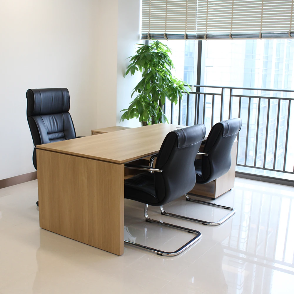 Modern Luxury CEO Manager Computer Table Solid Wooden Lshaped Executive ...