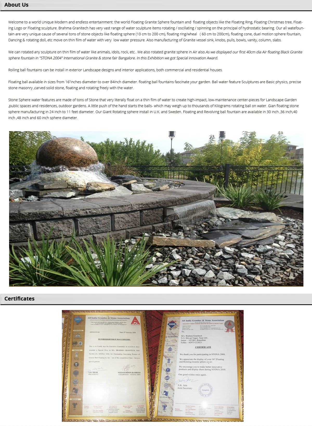 Company Overview - BRAHMA GRANITECH