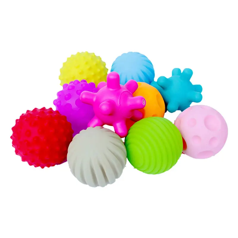 Baby Touch Hand Ball Toys Rubber Textured Hands Touch Ball Baby Sensory ...