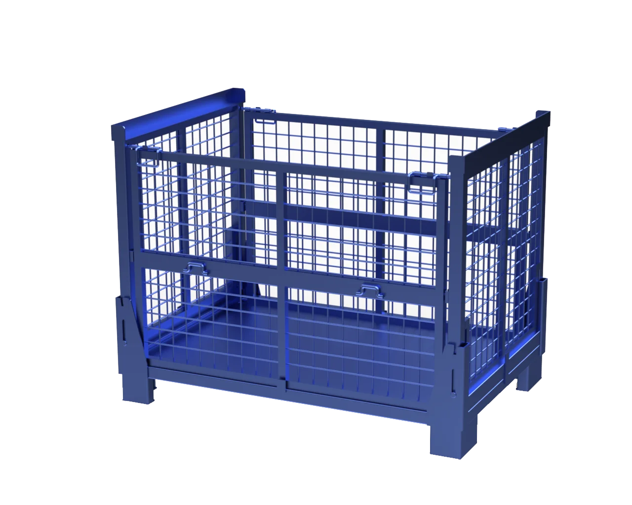 Heavy Duty Bulk Stackable Collapsible Folding Metal Steel Pallet Bin ...
