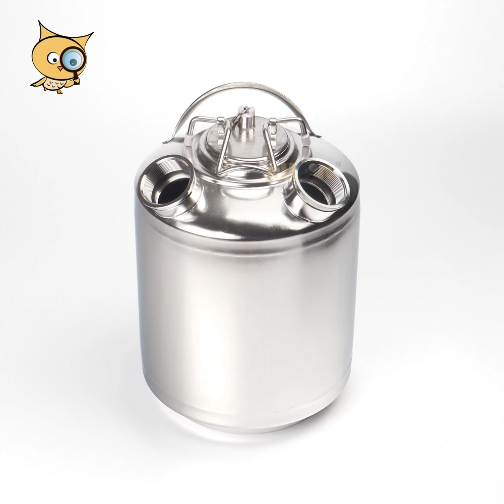 ALLIN New Design Homebrew 304 Stainless Steel 2 Neck 3 Gallon 10L Soda ...