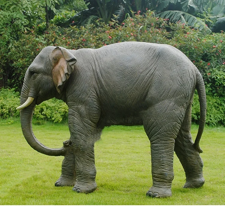 Life Size Resin Elephant Fiberglass Statue Sculpture Customize Outdoor ...