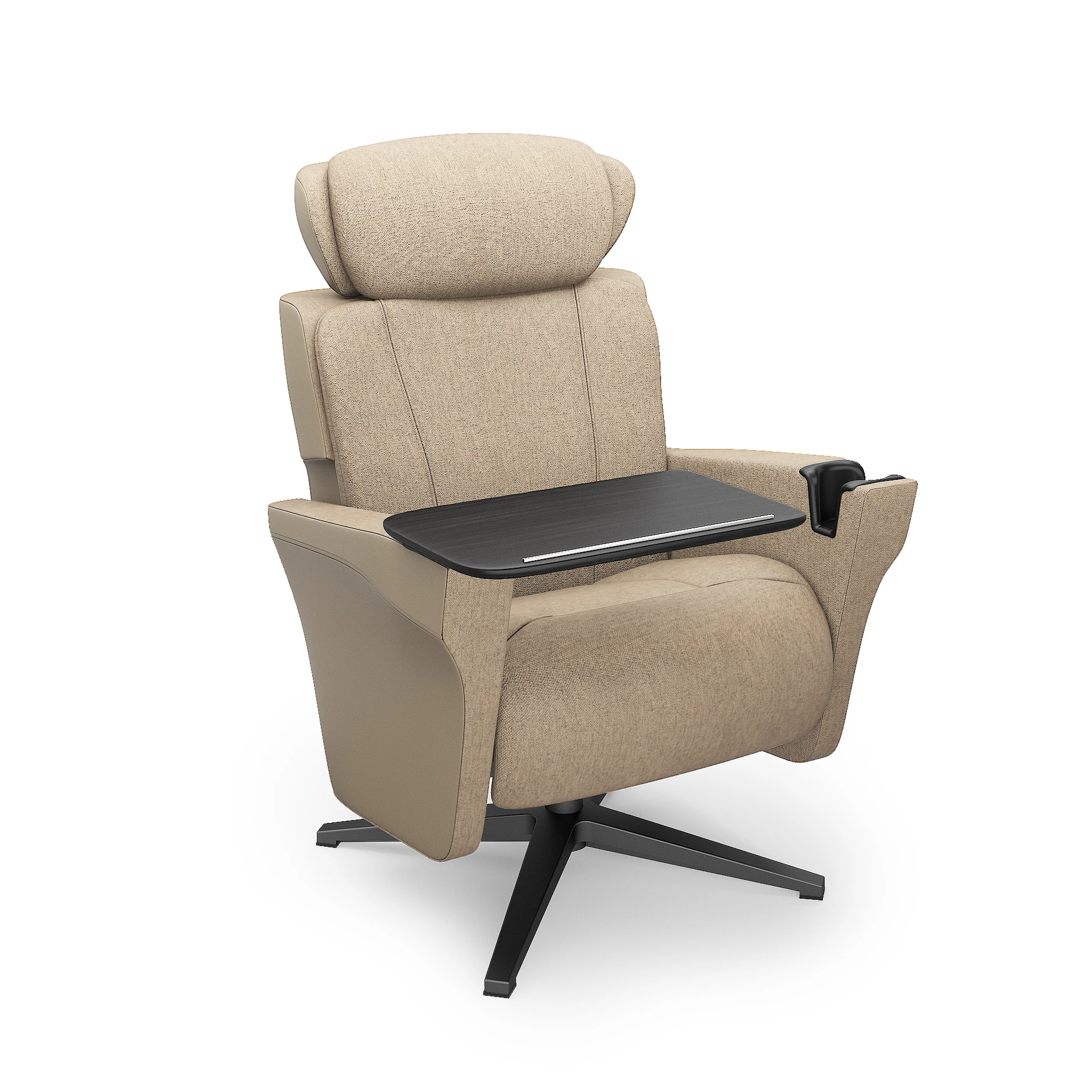 Opus Glide Full Leather Standard Table Chaise Lounge Pair With Ottoman ...