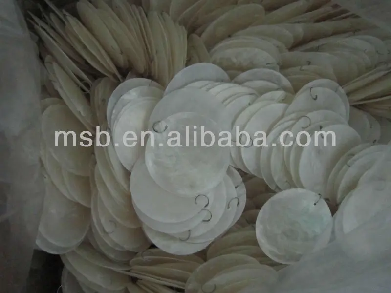 Rectangle Capiz Shell Chandelier - Natural White Aesthetics