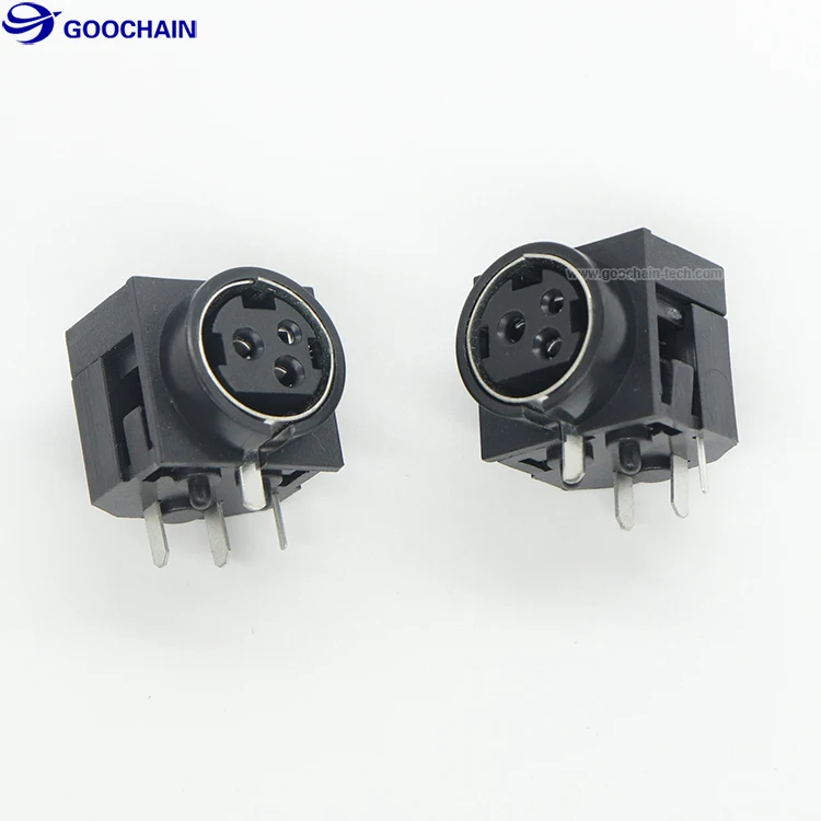 3 Pin Mini Din Jack Female Connector Din Plug Power Connector - Buy ...