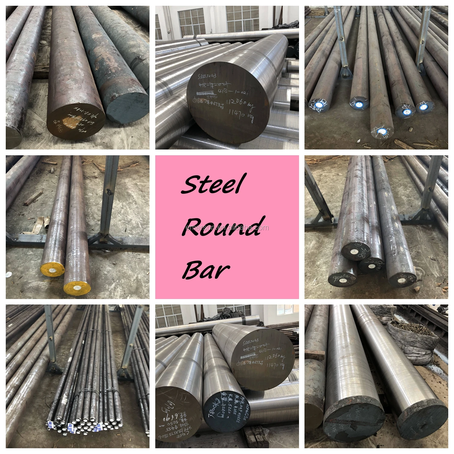 Barra redonda de acero AISI 12l14/1215, Y15Pb, laminada en caliente ...