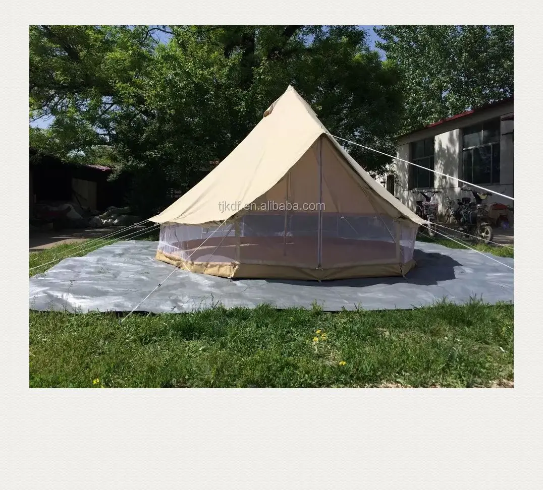 4m Large Round Canvas Tent For 6-8 Persons Bell Tent - Buy Canvas Bell ...
