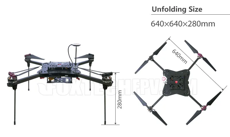Foxtech Hover 1 Quadcopter Frame Aircraft For Uav Drone - Buy Aircraft,Foxtech Uav,Hover 1 ...