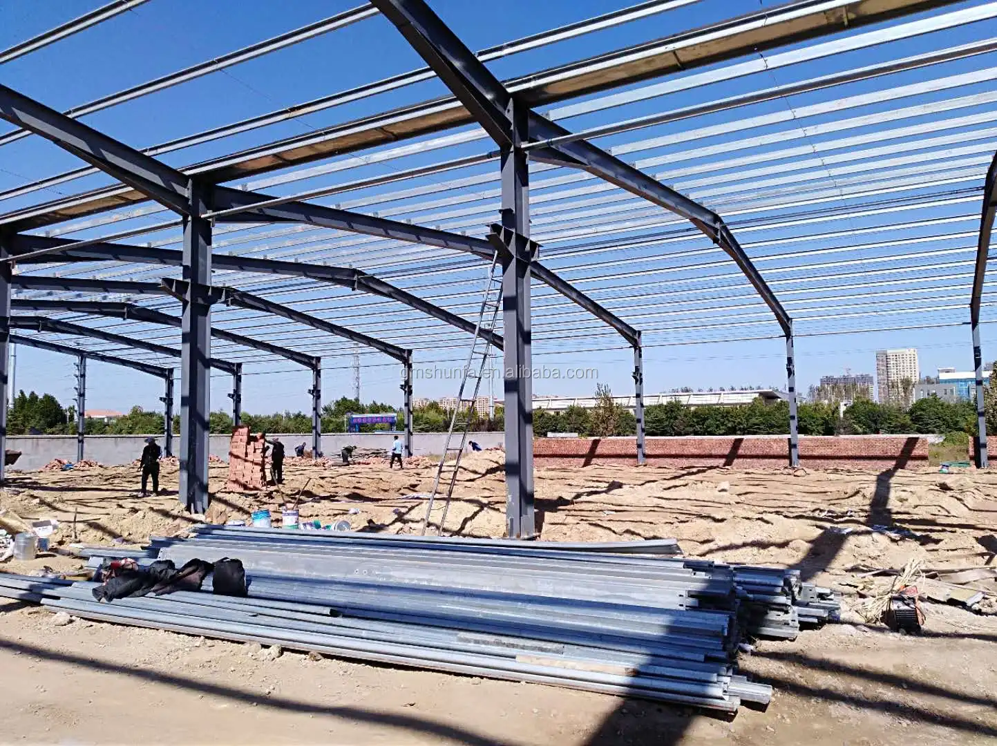 H Shape Steel Column Beam - Aluminum Finish Q235 Grade