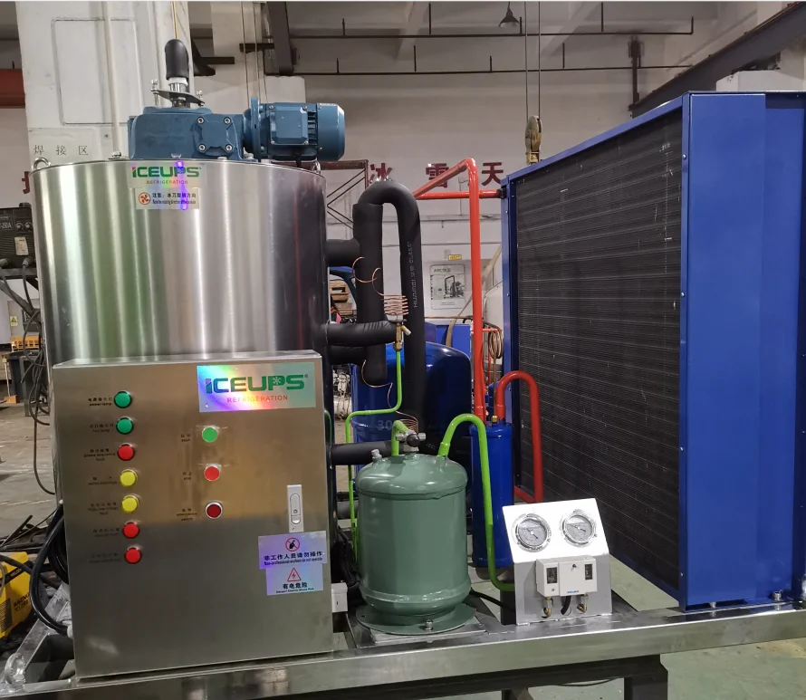 2 Tons Ice Machines Commercial Seawater Flake Ice Machine Install on ...