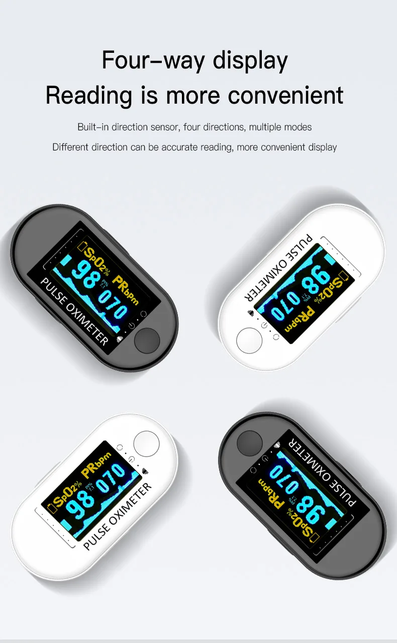 Digital Screen Fingertip Pulse Oximeter Blood Oxygen Saturation Spo2 ...