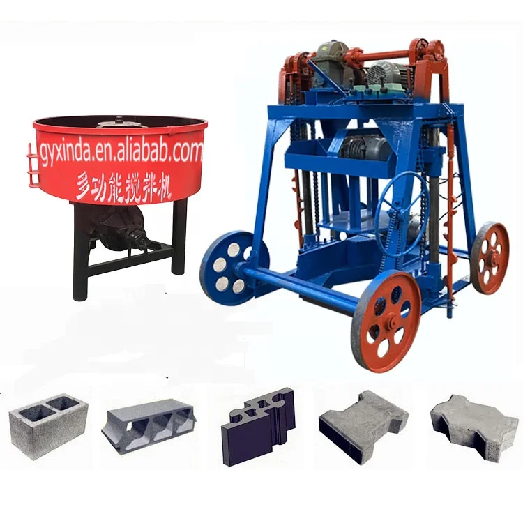 Semi Automatic 3 Phases Powered Cement Solid Block Machine Qyj-a Brick ...