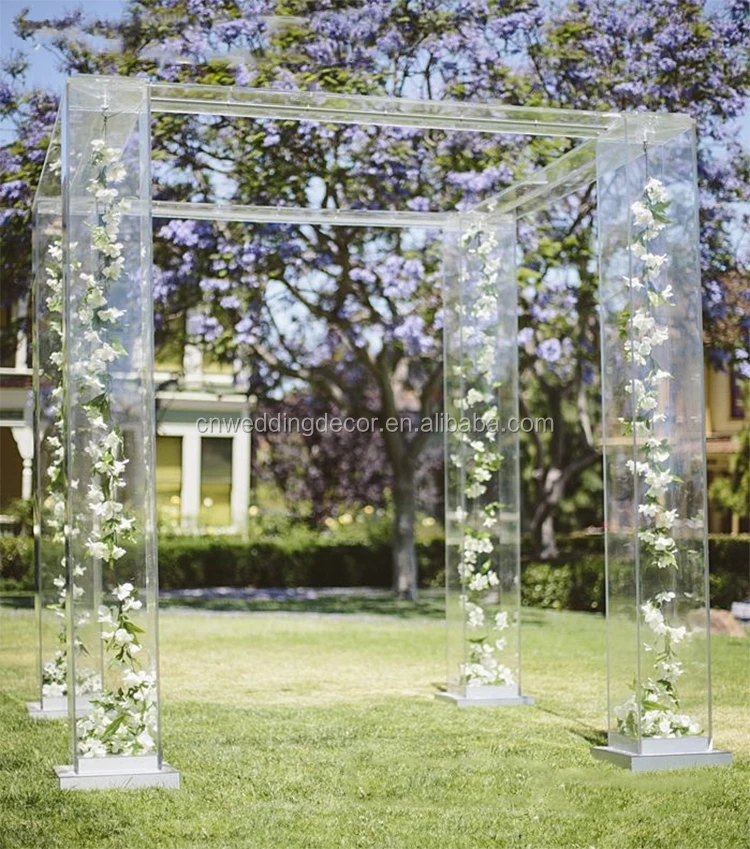 Clear Acrylic Arch - Elegant Wedding Chuppah Alternative