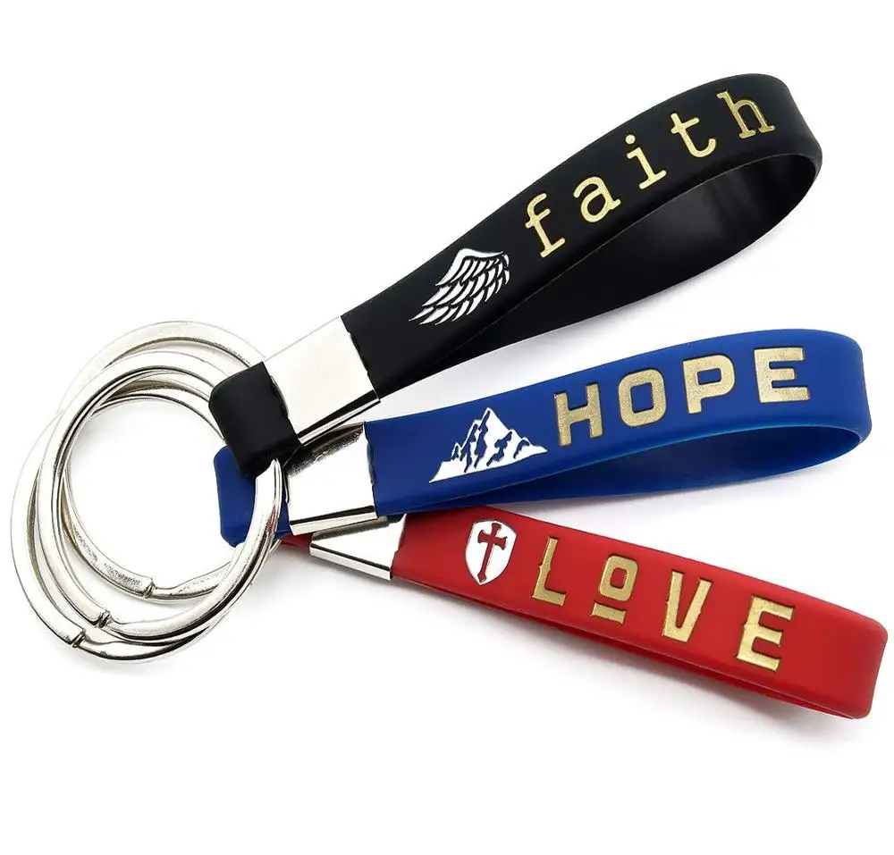 Christian Religious Bible Keychains - Wholesale Silicone Rubber Key ...