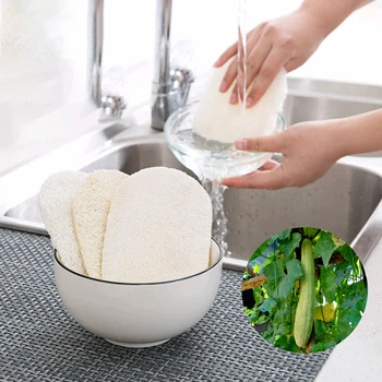 Natural Loofah Sponge Kitchen Loofah Dish Exfoliating High Cleansing ...